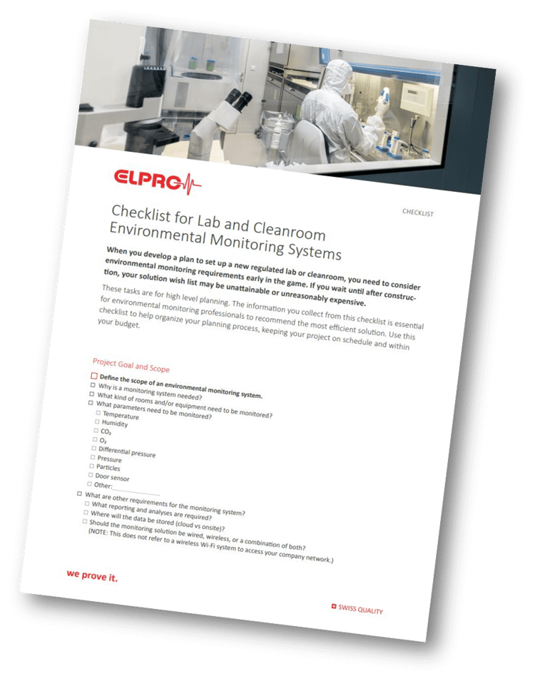 Checklist Lab and Cleanroom Environmental Monitoring Systems